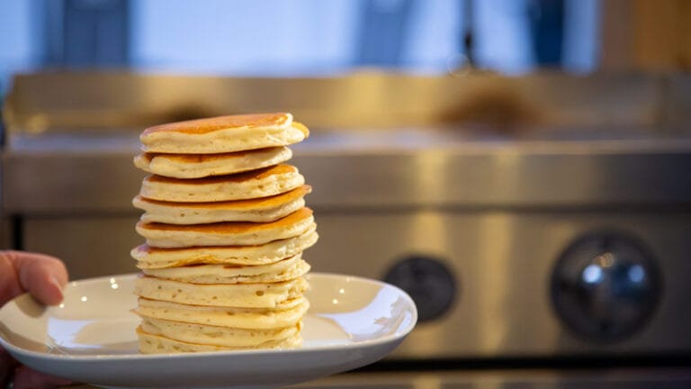 Fluffy Buttermilk Pancakes on the Outdoor Griddle - The Barbecue Lab